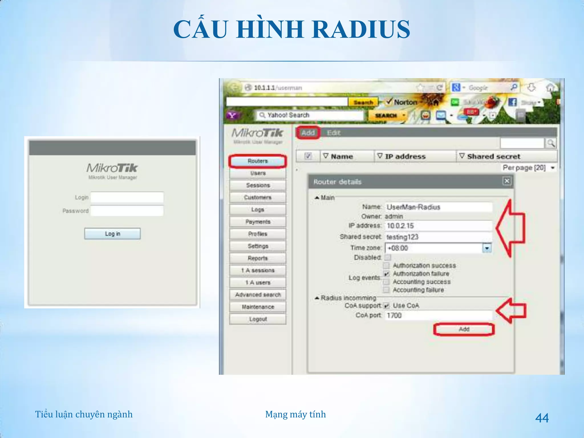 Tìm Hiểu WLAn, Giao Thức Radius, Mikrotik Router | PDF