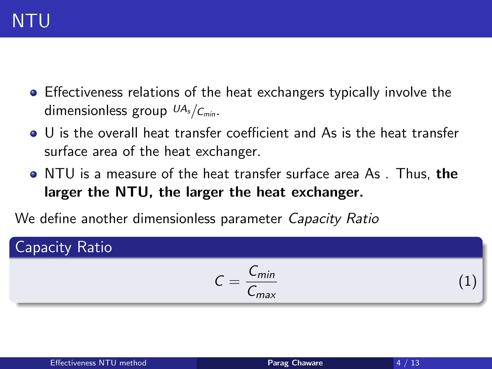 Heat Exchanger Analysis by NTU Method - Basics | PDF | Physics | Science