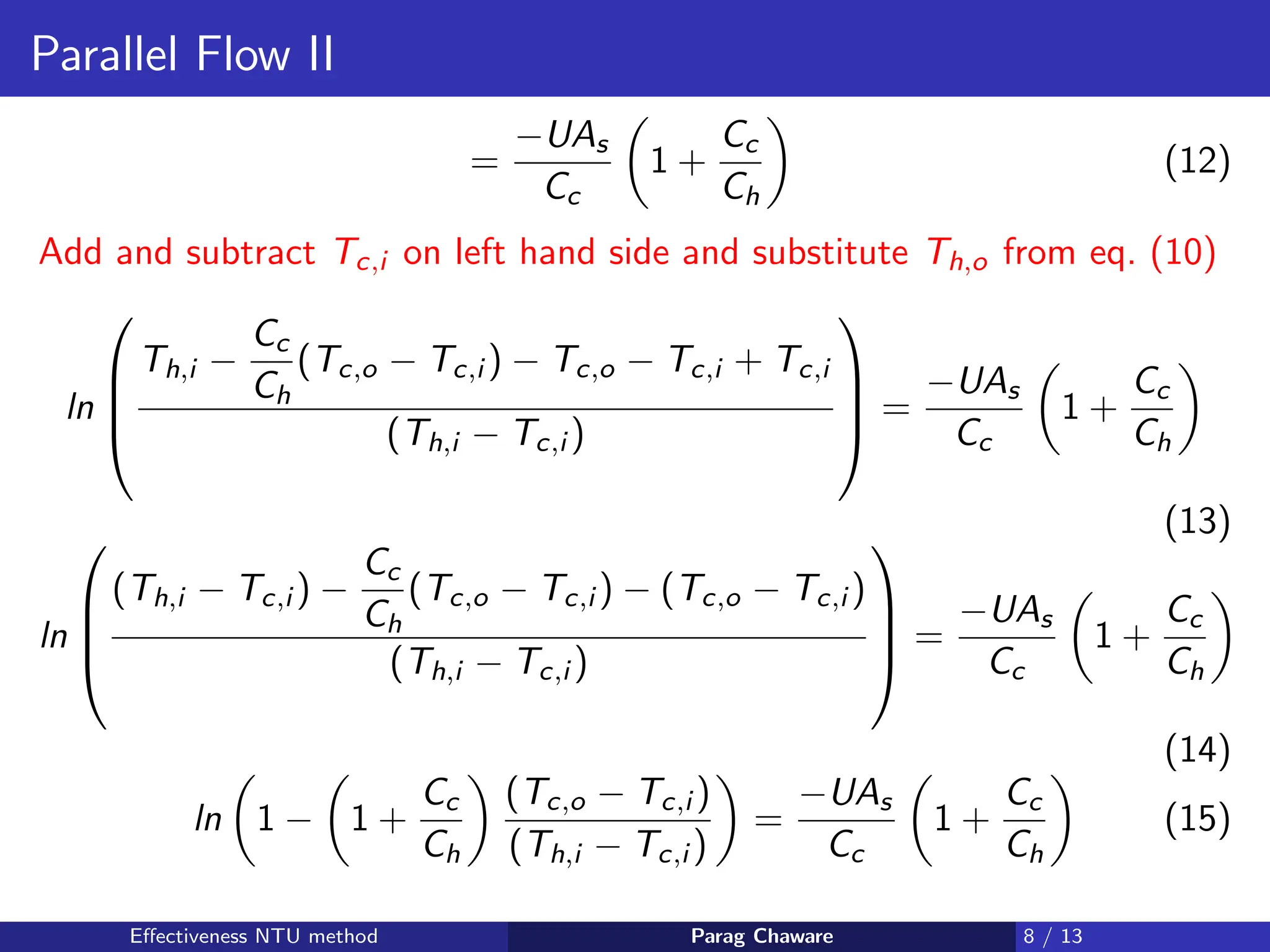 Heat Exchanger Analysis by NTU Method - Basics | PDF
