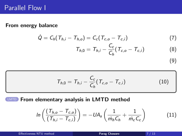 Heat Exchanger Analysis by NTU Method - Basics | PDF | Physics | Science