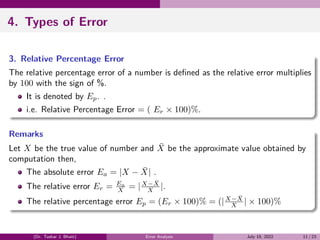 Relative Error Formula
