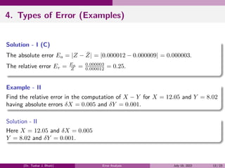 Absolute Error Formula