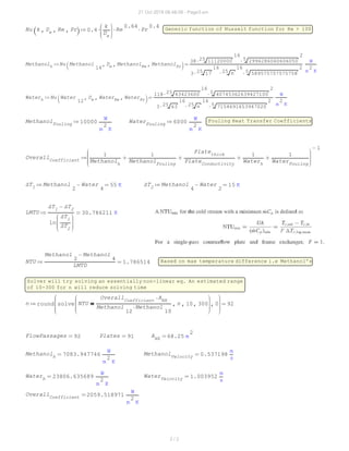 A non-Iterative way for preliminary designing Plate & Frame Exchanger | PDF