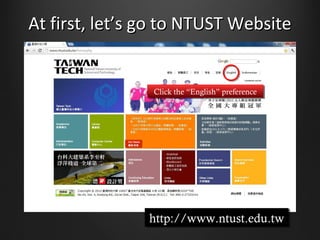 NTUST Course Selection - How to | PPT