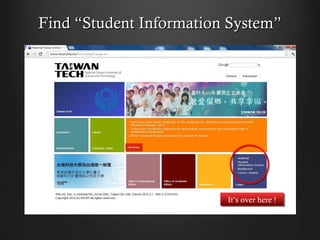 NTUST Course Selection - How to | PPT