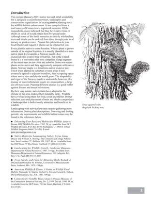 Connecticut Native Tree and Shrub Availability List | PDF