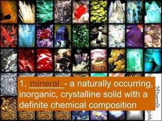 Minerals And Rocks | PPT | Geology | Science