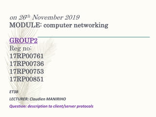 client server protocol | PPTX