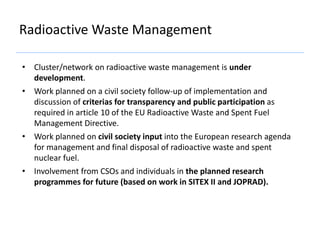Activities of Nuclear Transparency Watch | PPTX