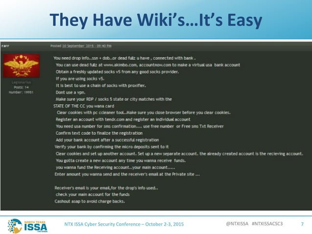 NTXISSACSC3 - Find, Fix, Finish ... Tracking the Real Bad Guys in ...