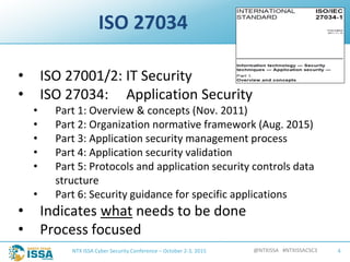 NTXISSACSC3 - Beyond ISO 27034 - Intel's Product Security Maturity Model (PSMM) by Harold Toomey ...