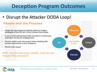 NTXISSACSC4 - Detecting and Catching the Bad Guys Using Deception | PPT