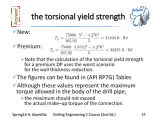 Drill Pipe Torque Chart