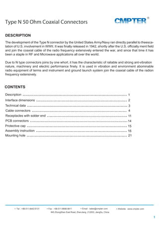 N type connector Catalog | PDF