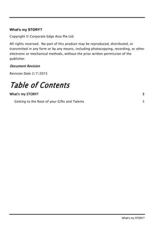 What's my story session handout | PDF