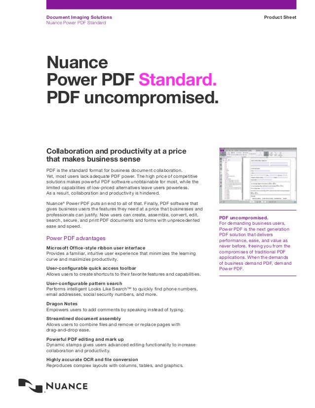Nuance Standard Power PDF Editor
