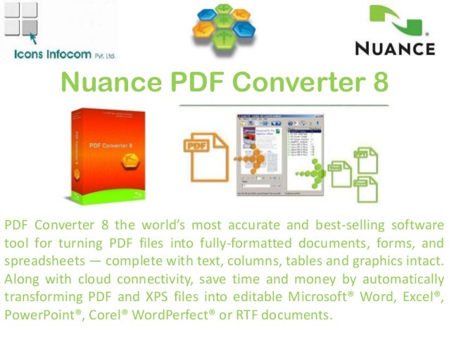 Nuance PDF solutions....Presented by ICONS Infocom, India