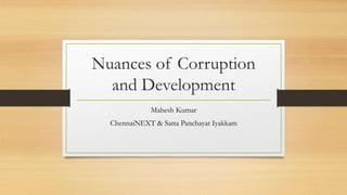 Nuances of corruption and development | PPT