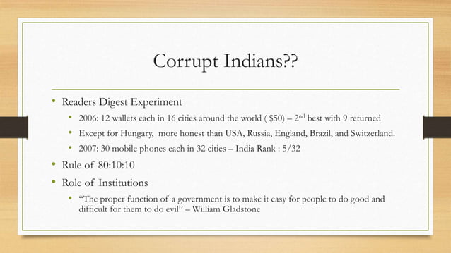 Nuances of corruption and development | PPT
