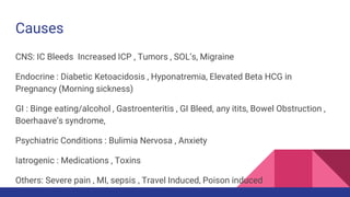 Nausea and Vomiting - Approach in the Emergency Department | PPTX