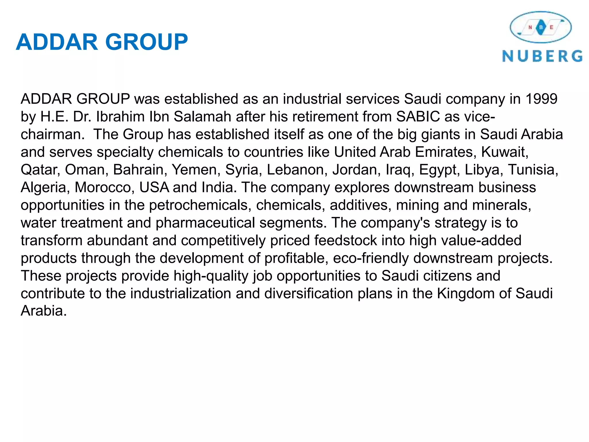 Nuberg Wins $35m EPC Contract for Saudi Arabia Chemical Plant | PPT