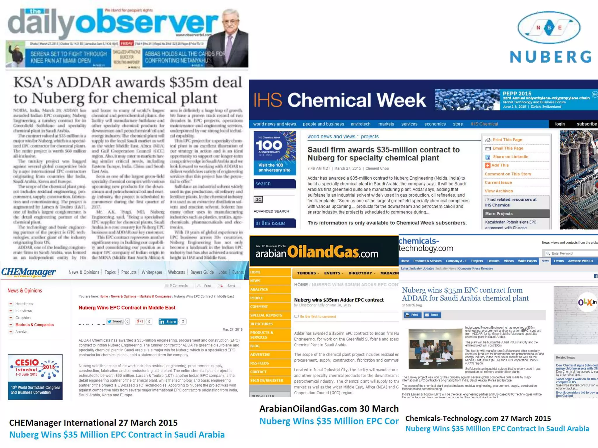 Nuberg Wins $35m EPC Contract for Saudi Arabia Chemical Plant | PPT