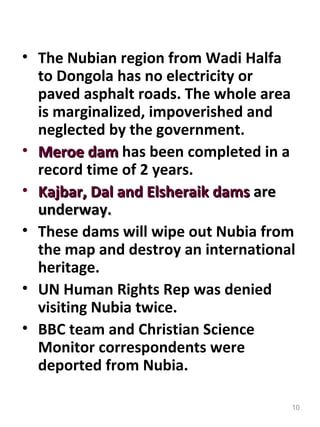Nubia project usip_jul96 (Distruction of Nubia by dams) | PDF