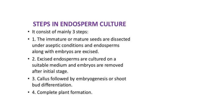 Nucellus and endosperm culture | PPTX