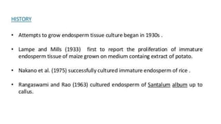 Nucellus and endosperm culture | PPTX
