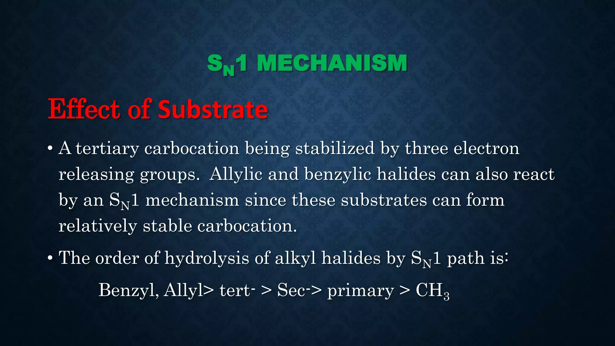 Aliphatic Nucleophilic substitution | PPTX