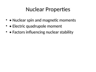 Principles & Theory of Nuclear Chemistry | PPTX