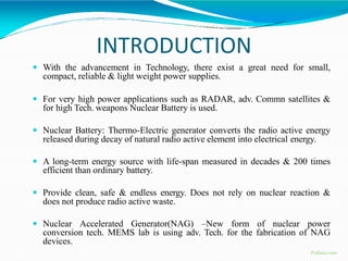 Nuclear battery-ppt | PPTX