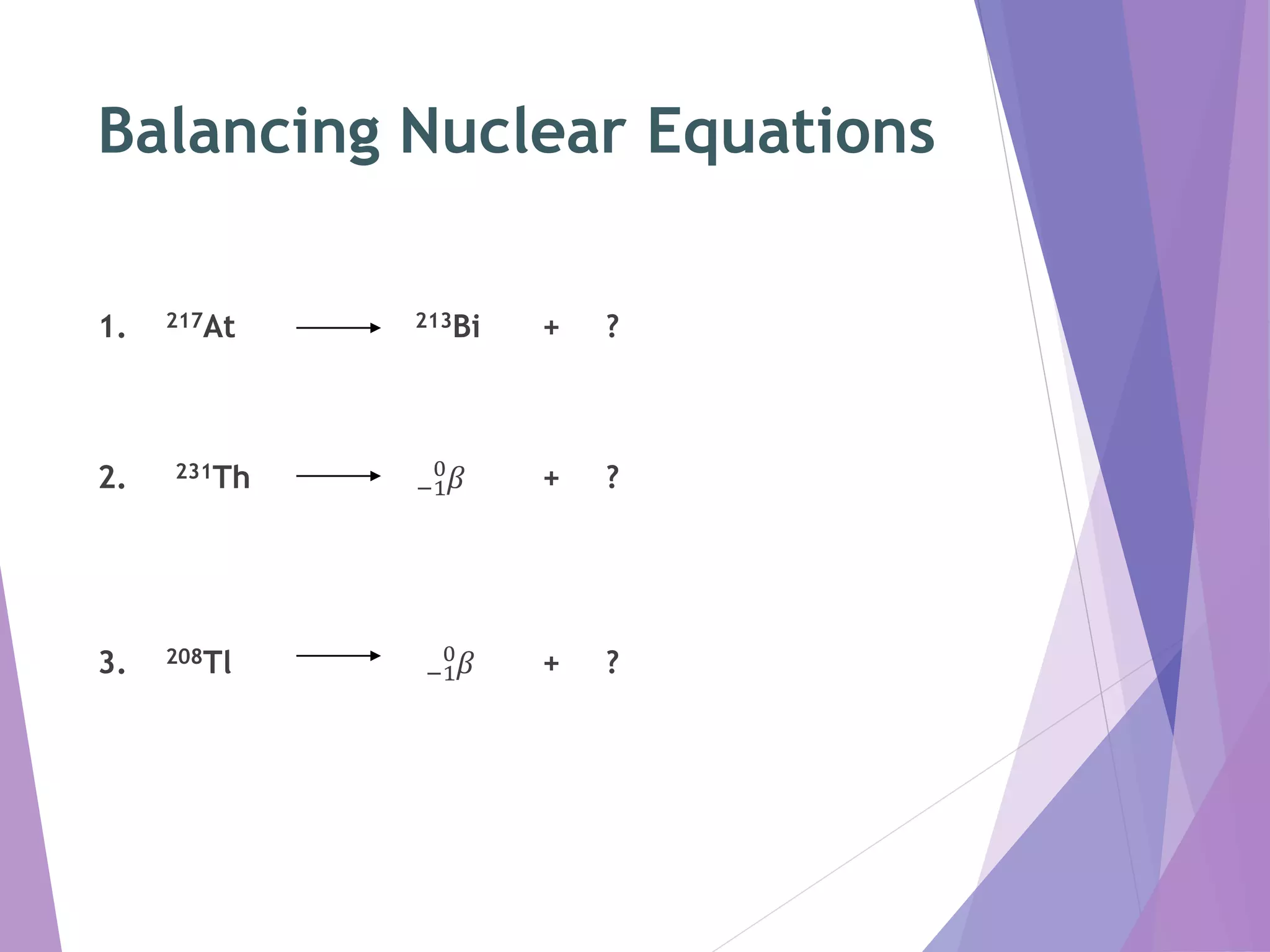 Nuclear equations | PPTX