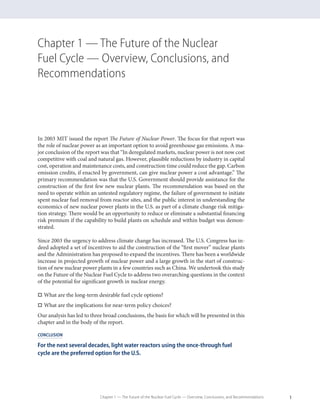 MIT - The Future of Fuel Cyle | PDF