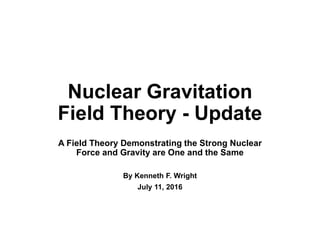 Nuclear Gravitation Field Theory Demonstrates Strong Nuclear Force is ...