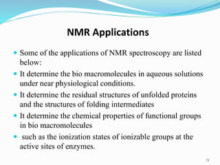 Nuclear magnetic resonance (enzymology) | PPTX