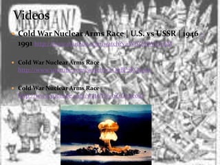 Nuclear arms race by tasya | PPTX
