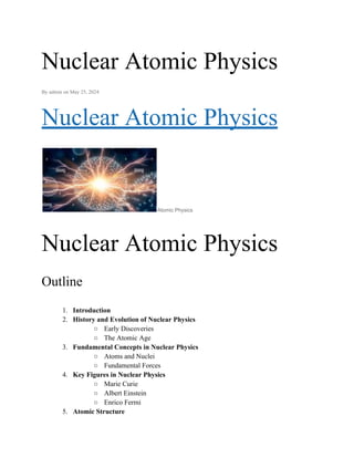 Nuclear Atomic Physics, quantum theory and nuclear reactions | PDF