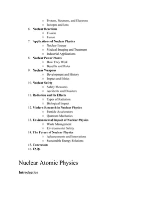 Nuclear Atomic Physics, quantum theory and nuclear reactions | PDF