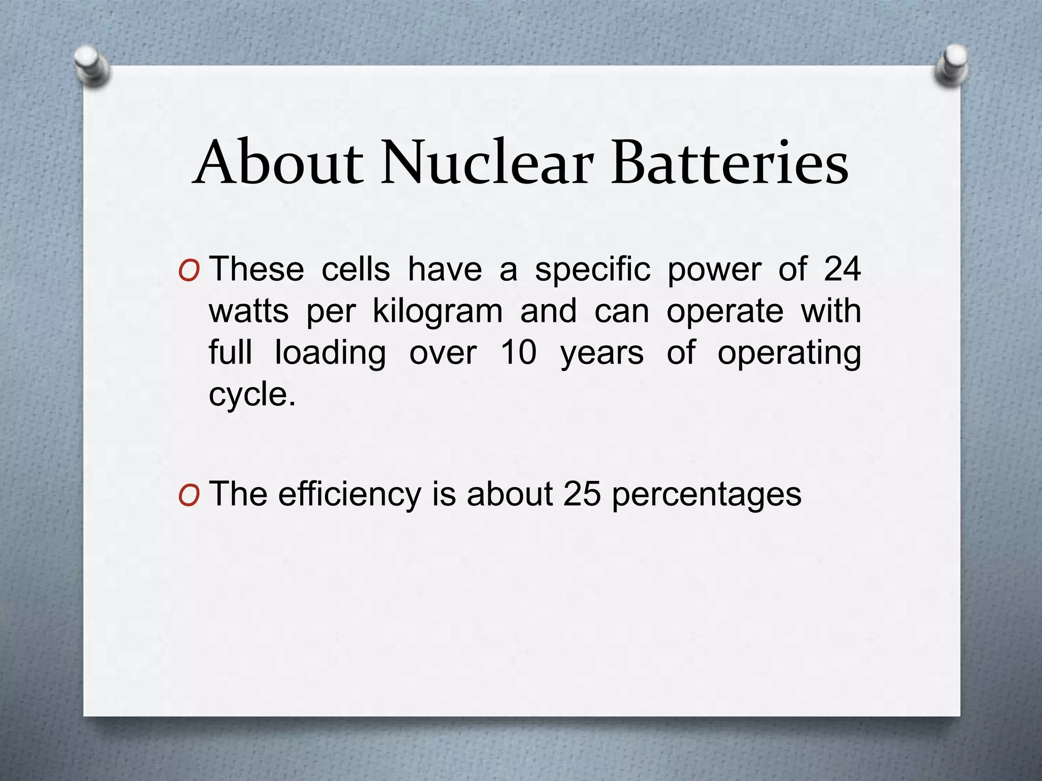 Nuclear batteries | PPT