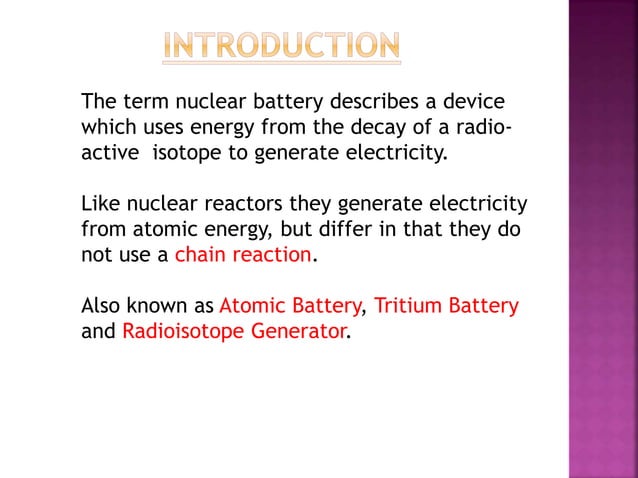 Nuclear battery | PPT