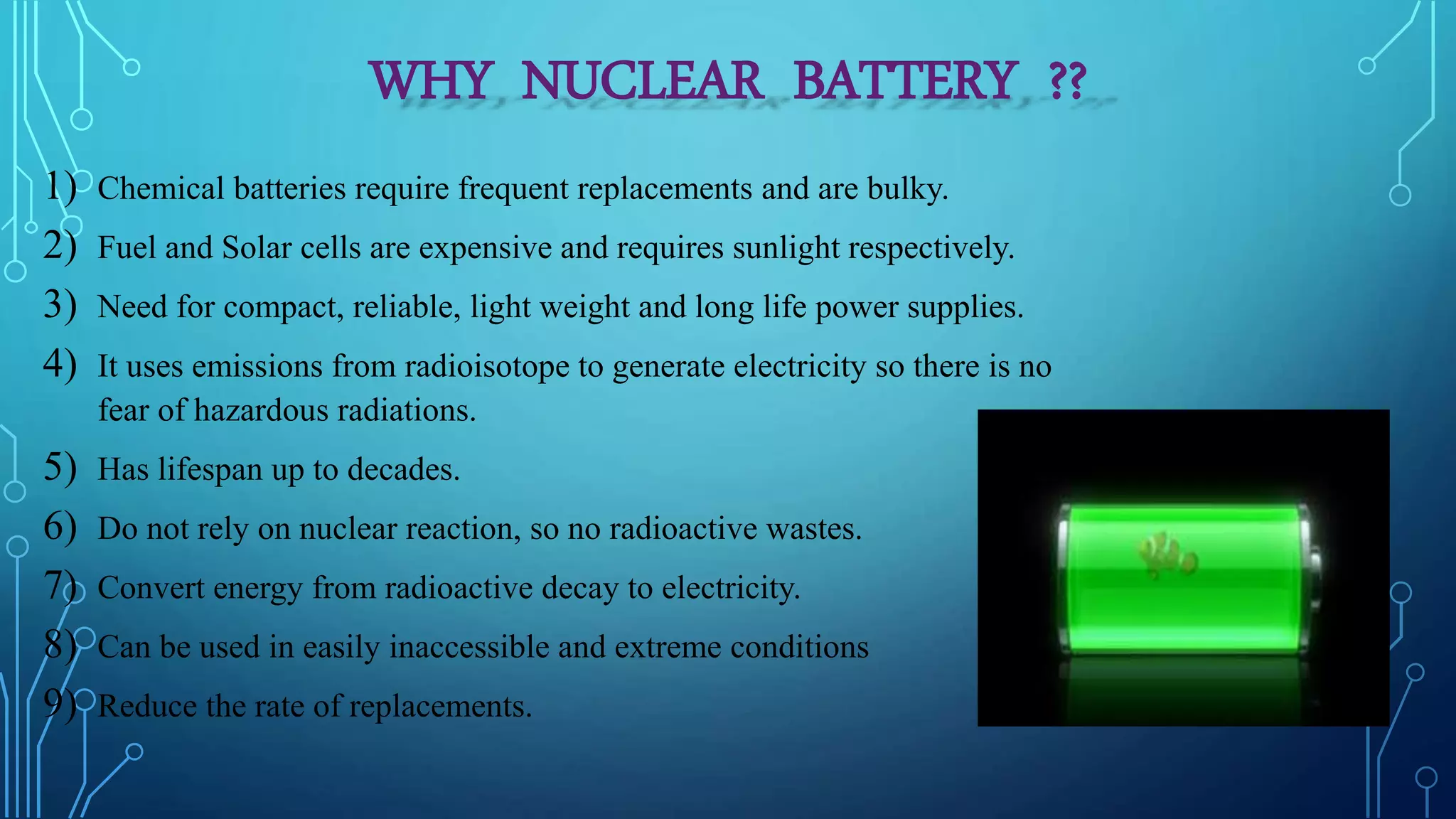 Nuclear battery-A power point presentation | PPTX