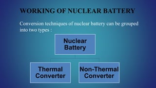 Nuclear battery 2019 | PPTX