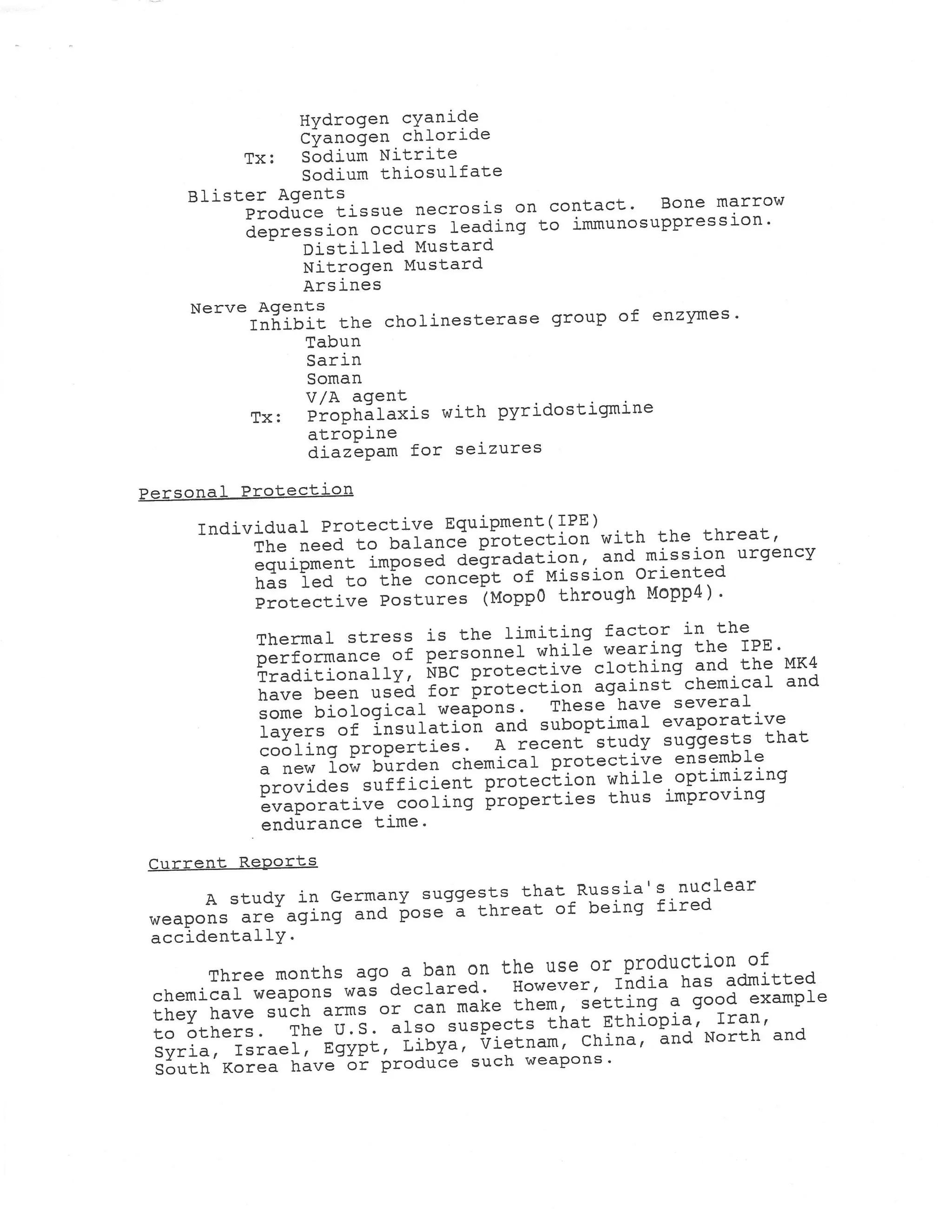 Nuclear, Biological and Chemical Warfare (NBC) | PDF