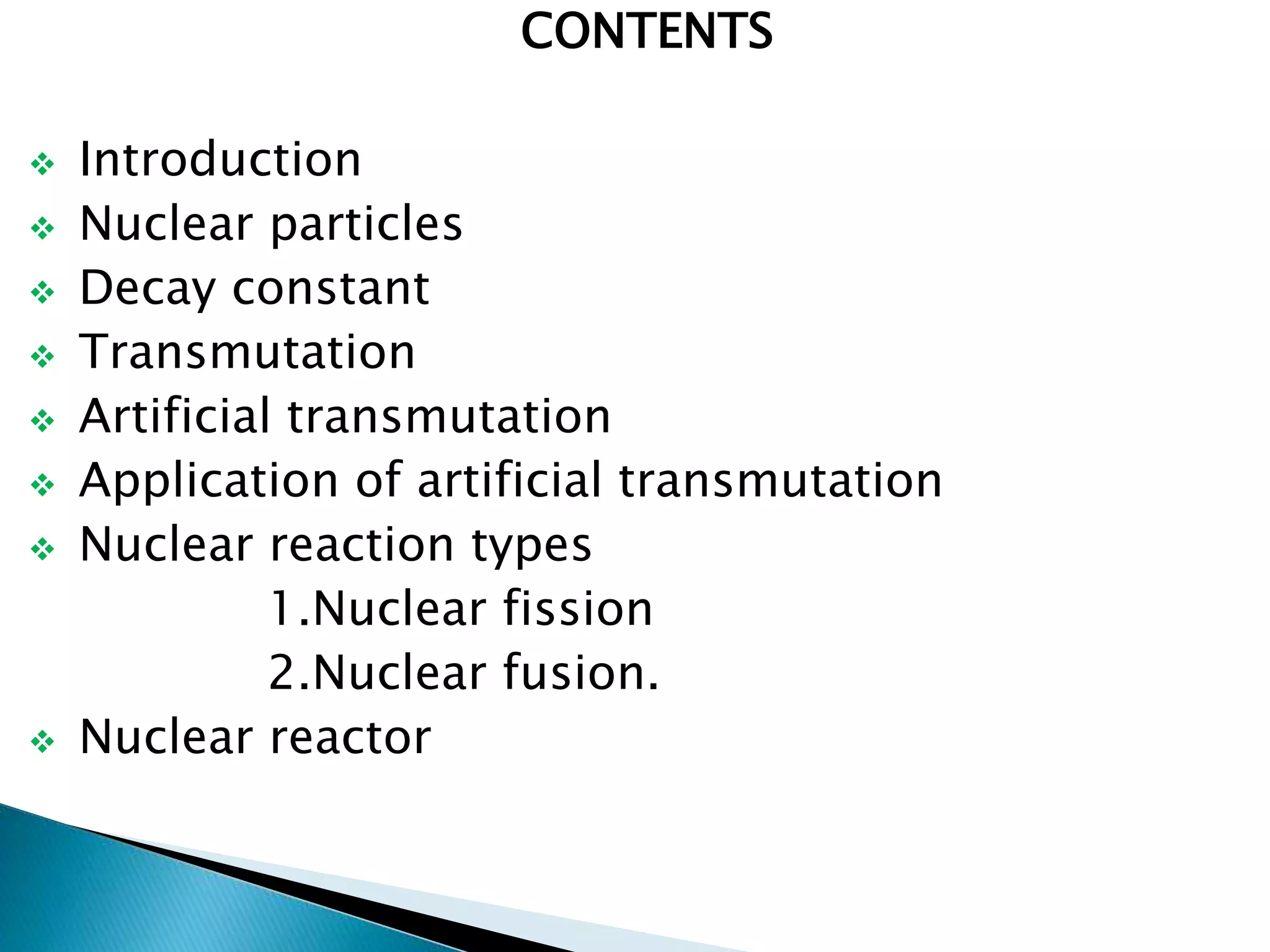 Nuclear chemistry of the particles | PPTX