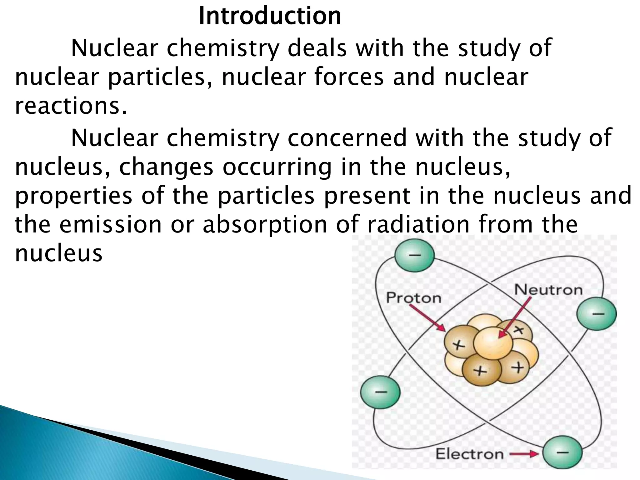 Nuclear chemistry of the particles | PPTX