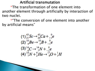 Nuclear chemistry of the particles | PPTX