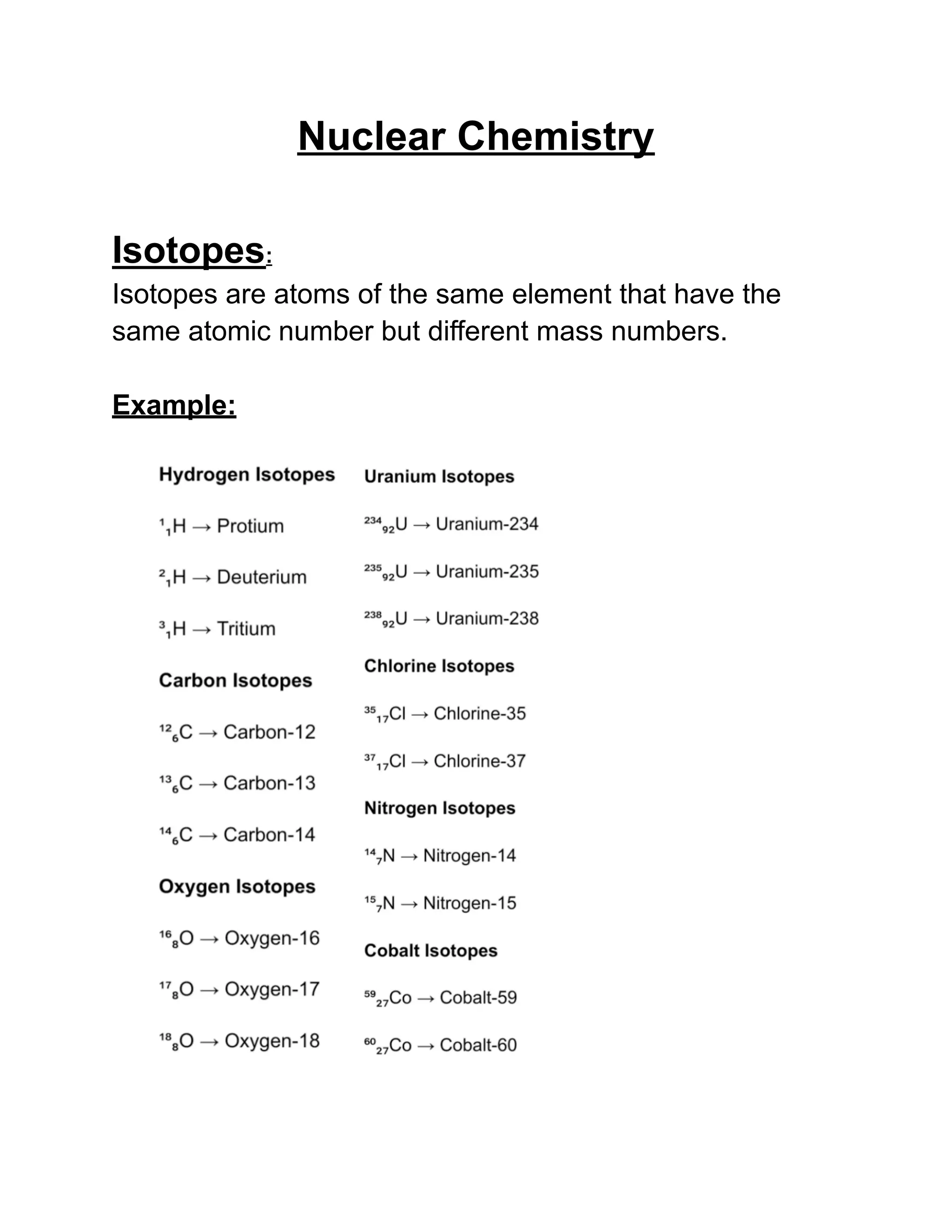 Introduction to Nuclear Chemistry include nuclear fission & Nuclear ...