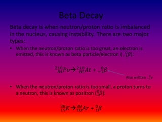Nuclear chemistry and radioactive decay | PPTX