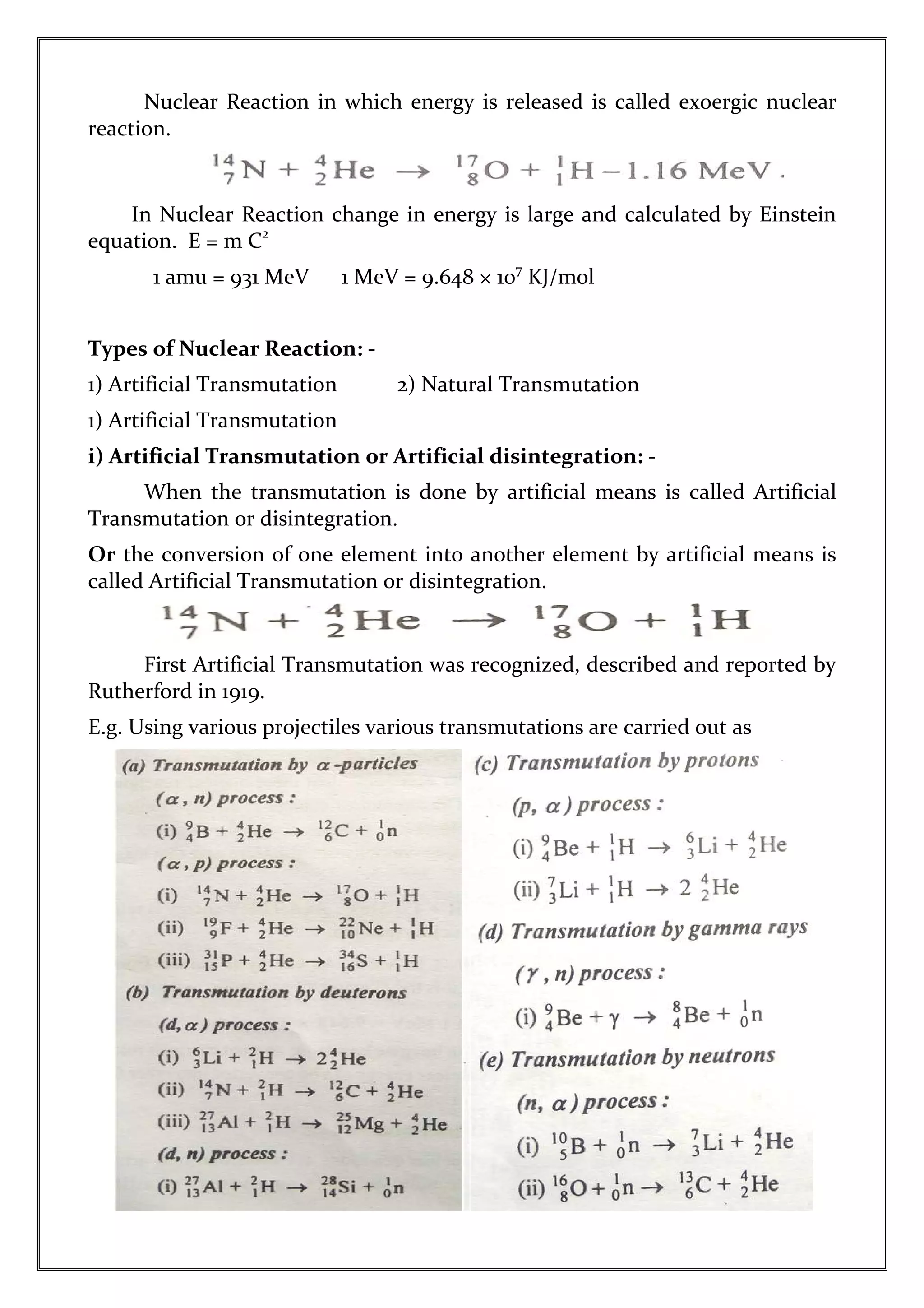 Nuclear chemistry B.Sc.III | PDF